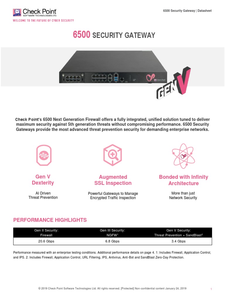 6500 Security Gateway Datasheet | PDF | Firewall (Computing) | Computer ...