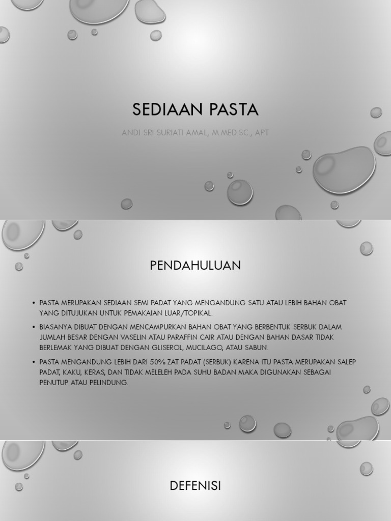Sediaan Pasta | PDF | Kesehatan Holistik