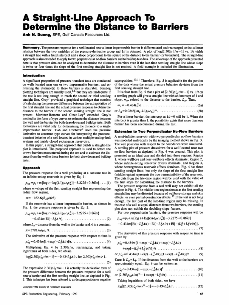 A Straight-Line Approach To Determine The Distance To Barriers | PDF ...