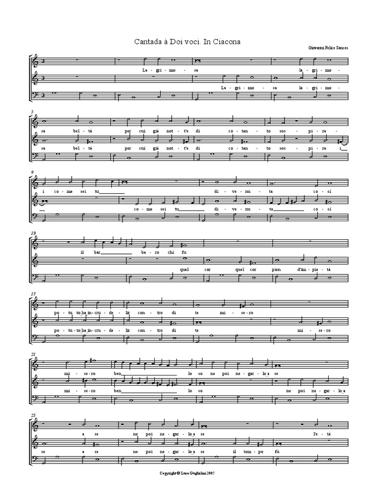 Lagrimosa Belta (Giovanni Sances) PDF | PDF