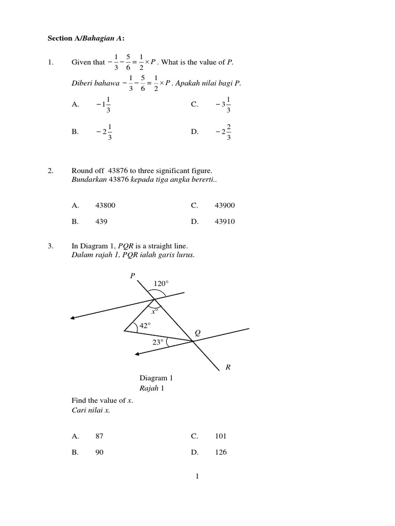 Mid Term Form 3 2019 | PDF
