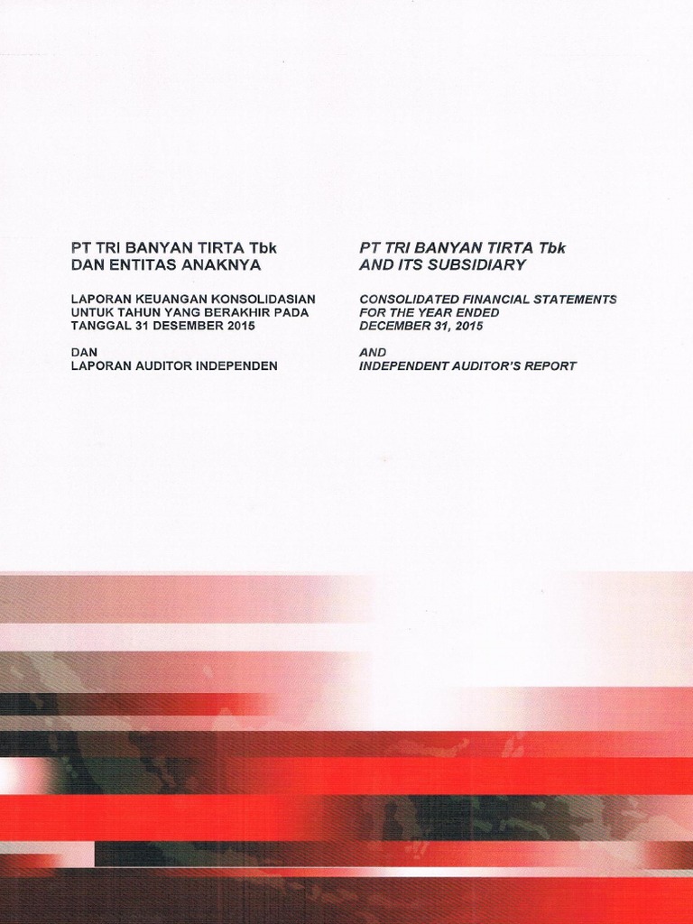 PT - TRI - BANYAN - TIRTA - TBK - DAN - ENTITAS - ANAK 2015 PDF | PDF