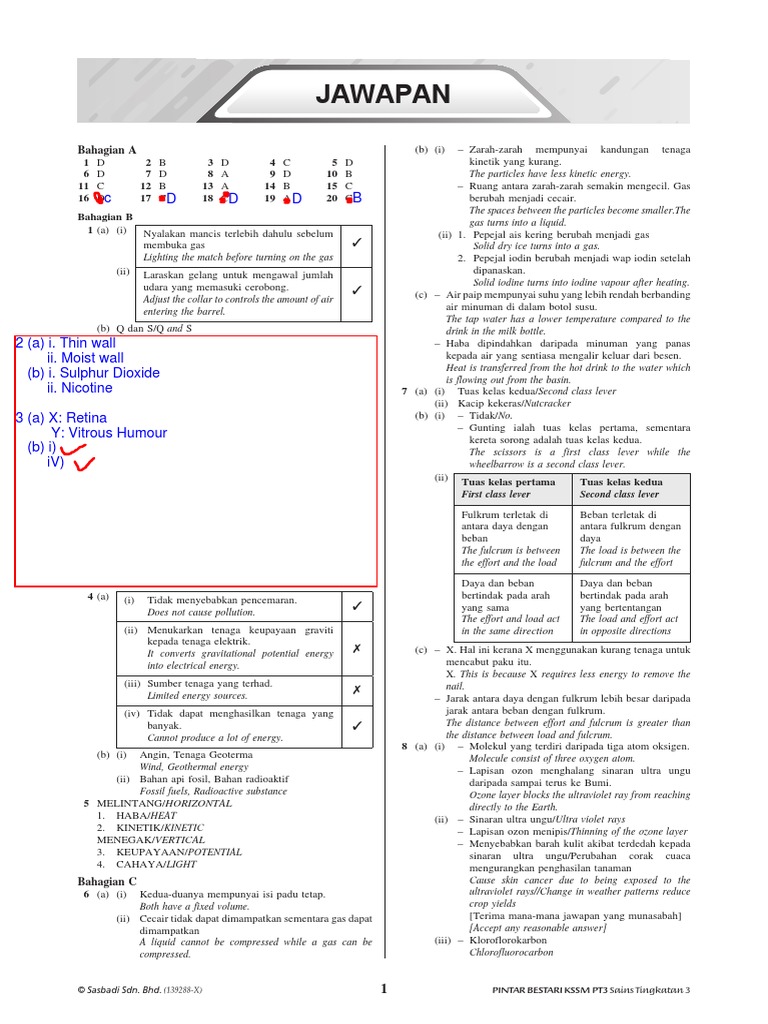 Jawapan Kertas Model Pt3 Modul Aktiviti | PDF