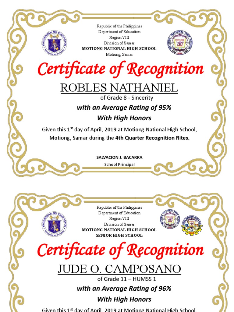 Grade 11 Certificate | PDF | Southeast Asia | Government Institutions