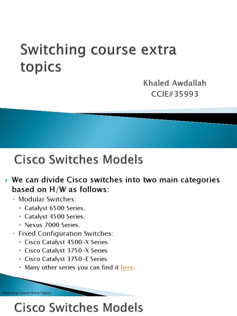2 - Cisco Switches Models and How To Select The Appropriate Switch ...