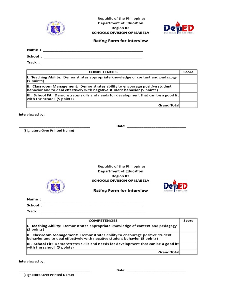 Demo Teaching and Interview SHS TEMPLATE | Download Free PDF ...