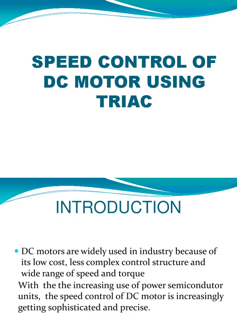 Triac-Based DC Motor Speed Control | PDF | Technology & Engineering