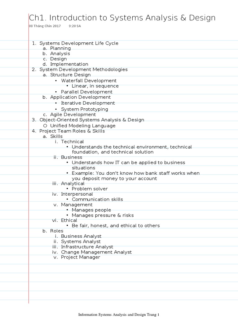 Information Systems Analysis Overview | PDF | Use Case | Software Development Process