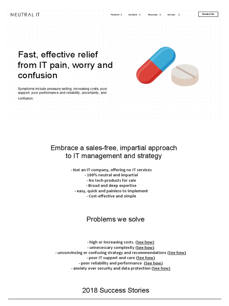 Fast, Effective Relief From IT Pain, Worry and Confusion | PDF