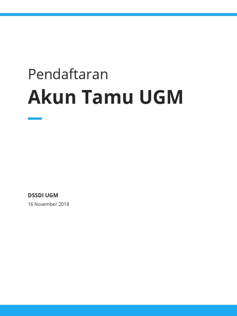 Tutorial Pendaftaran Pengguna Tamu Ugm | PDF