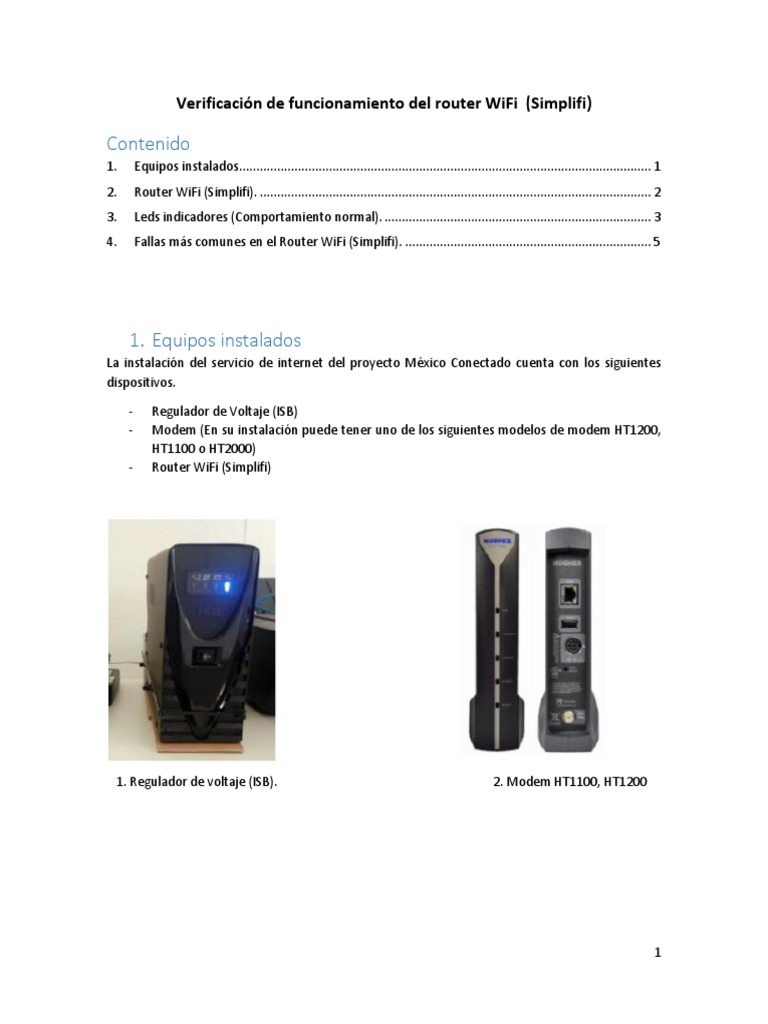 Verificación de Funcionamiento Del Router WiFi (Simplifi) | PDF | USB ...