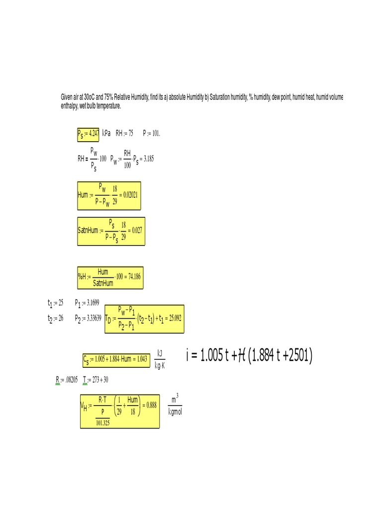 Evaluation of Humidity Properties | PDF | Relative Humidity | Observation