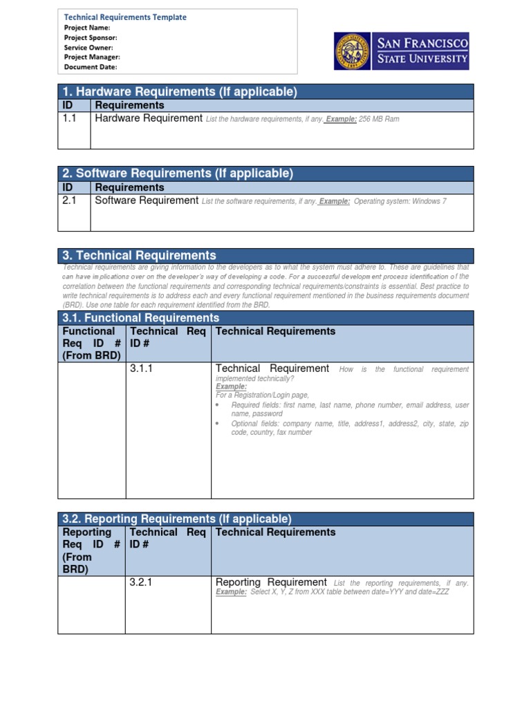 Technical Specification Template