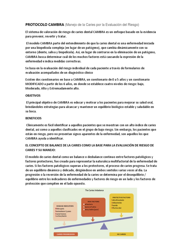 Protocolo Cambra | PDF | Evaluación | Especialidades Medicas