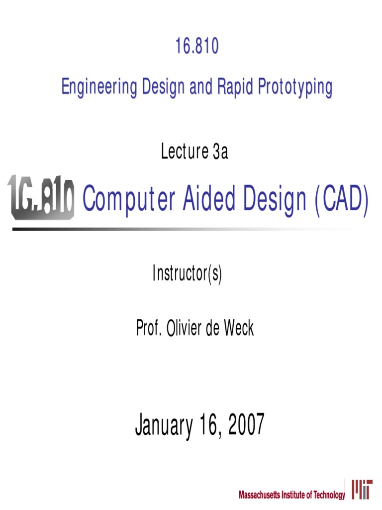 Computer Aided Design Cad January 16 2007 Pdf Computer Aided