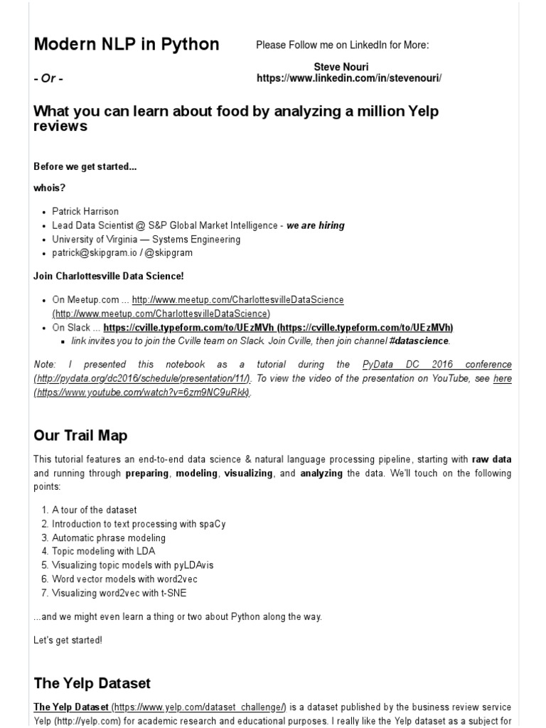 Modern Nlp In Python Pdf Parsing Text File
