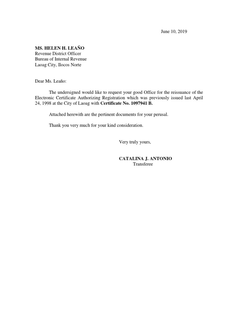 Certificate Authorizing Registration | PDF