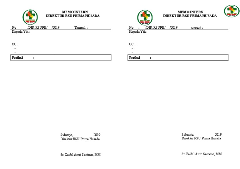 Format Memo Intern | PDF
