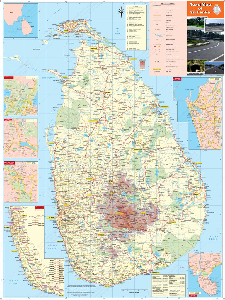 Sri Lanka Road Map English | PDF