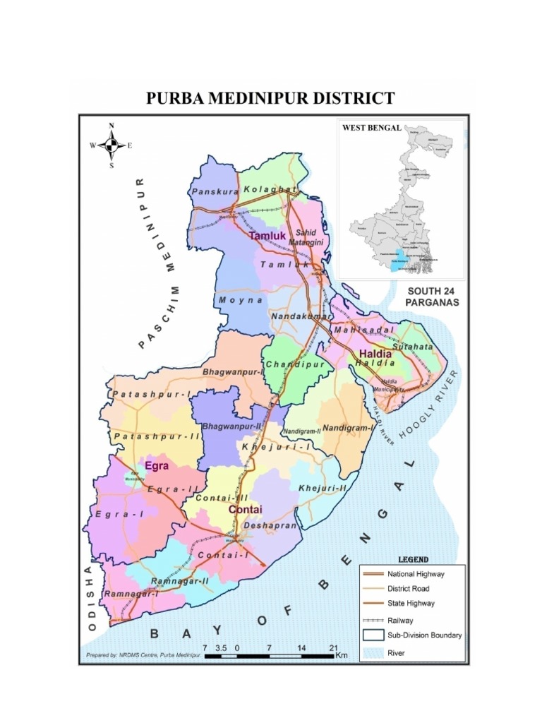 Medinipur District Map | PDF | Demographics Of India | Government