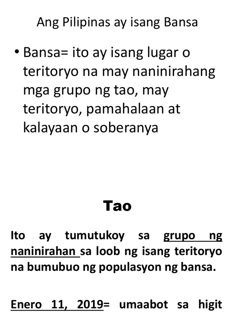 Aralin 1ang Pilipinas Ay Isang Bansa | PDF