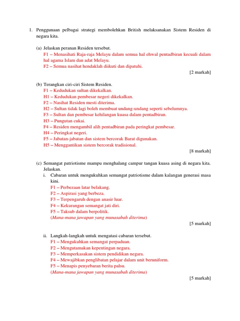 Soalan KBAT Sejarah F3 | PDF