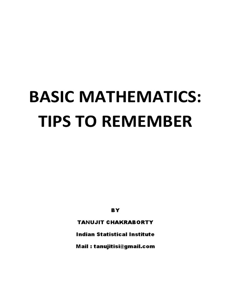 1 Basic Mathematics | PDF