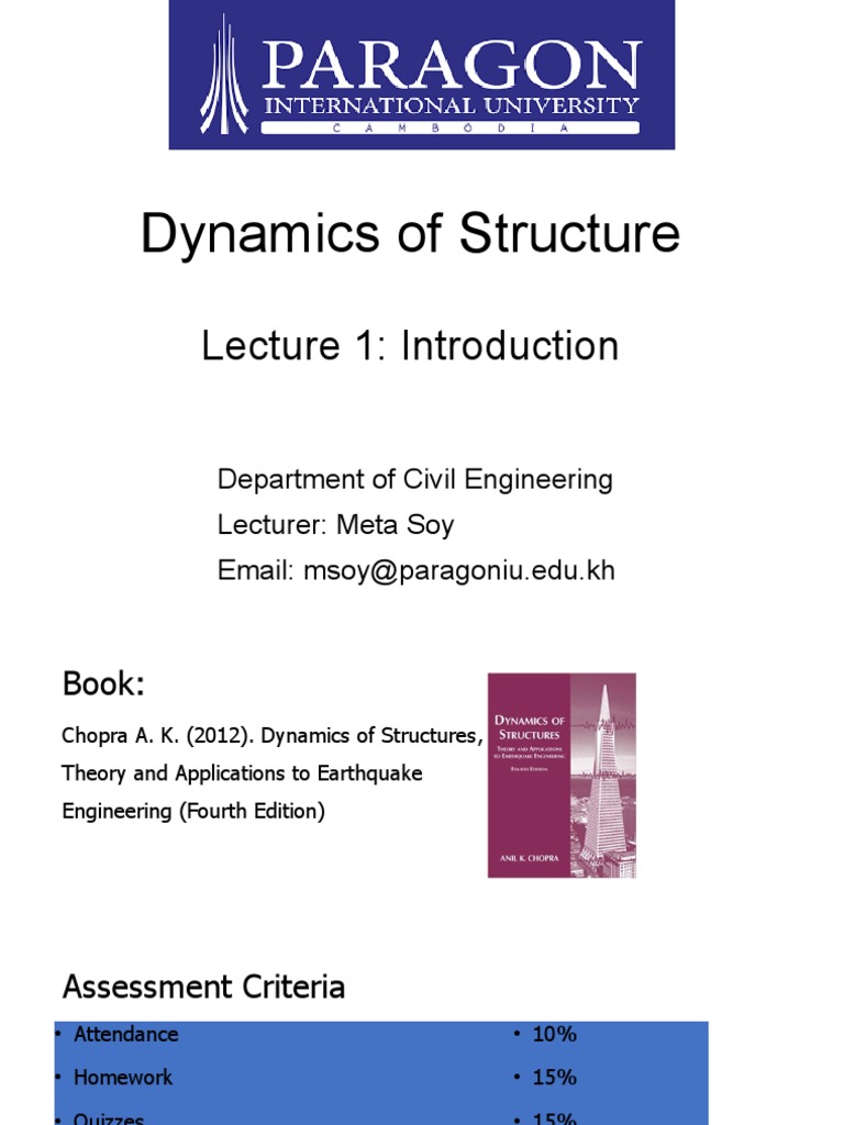 Dynamics of Structure: Lecture 1: Introduction | PDF | Rotation Around ...