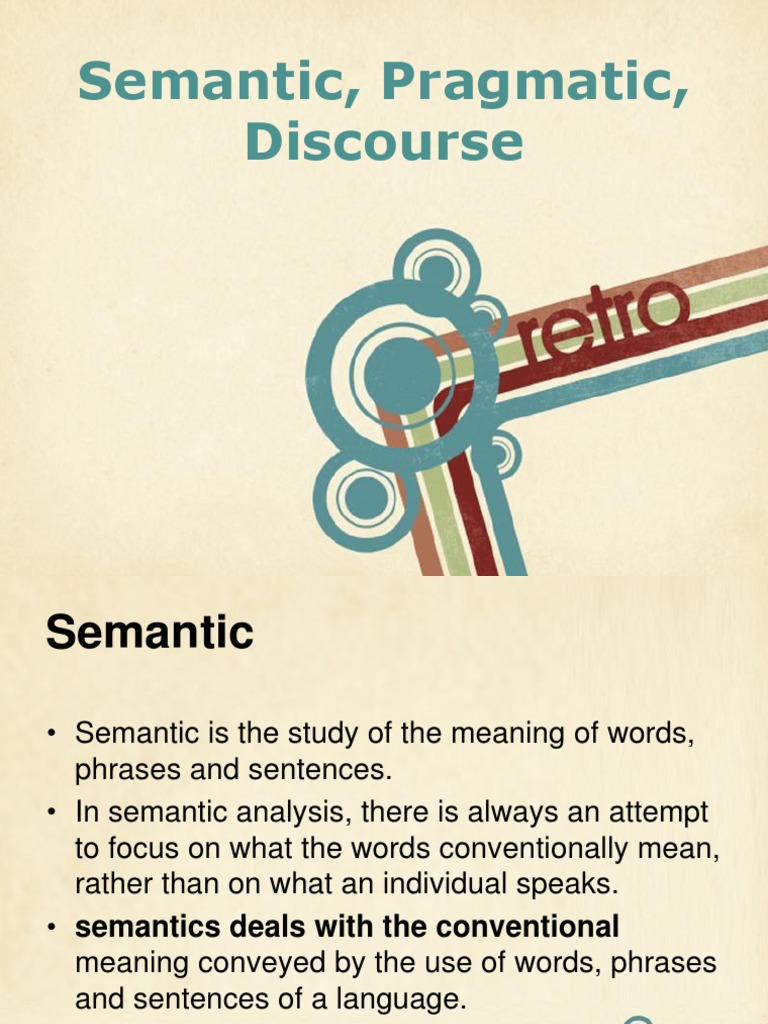 Semantic Pragmatic Discourse Analysis | PDF | Semantics | Human ...