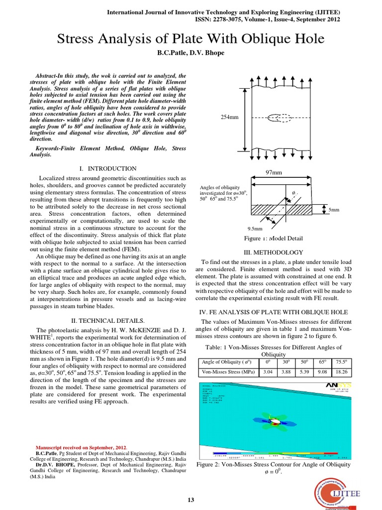Stress and Deflection Analysis of Belleville Spring | PDF | Stress ...