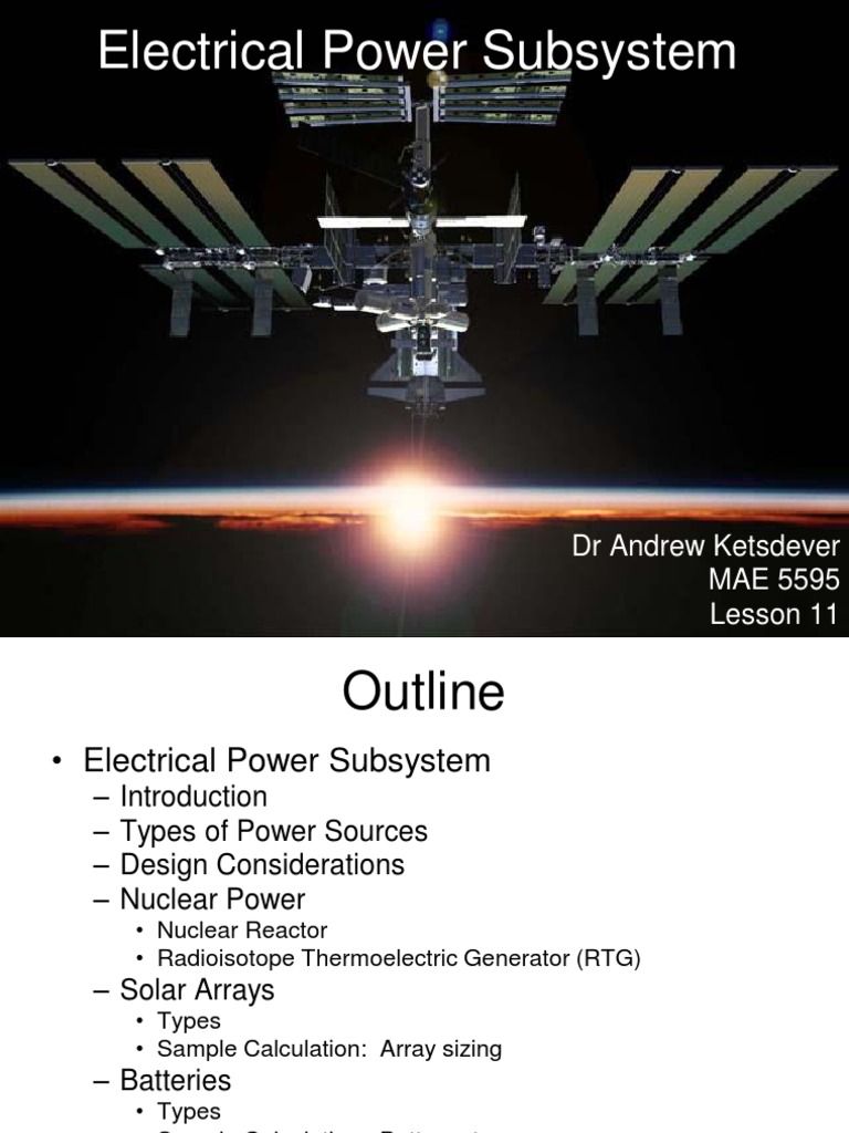 Electrical Power Subsystem - v2 | PDF | Nuclear Fission | Nuclear Reactor