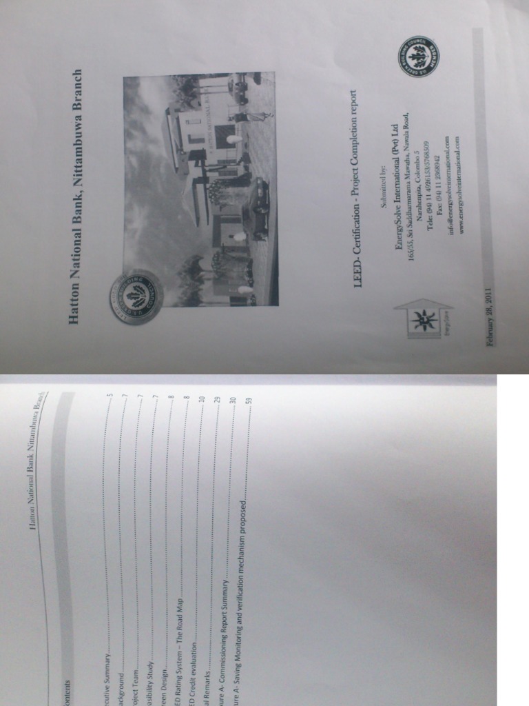 Leed Report GBCSL | PDF | Sustainable Architecture | Sustainable Urban ...