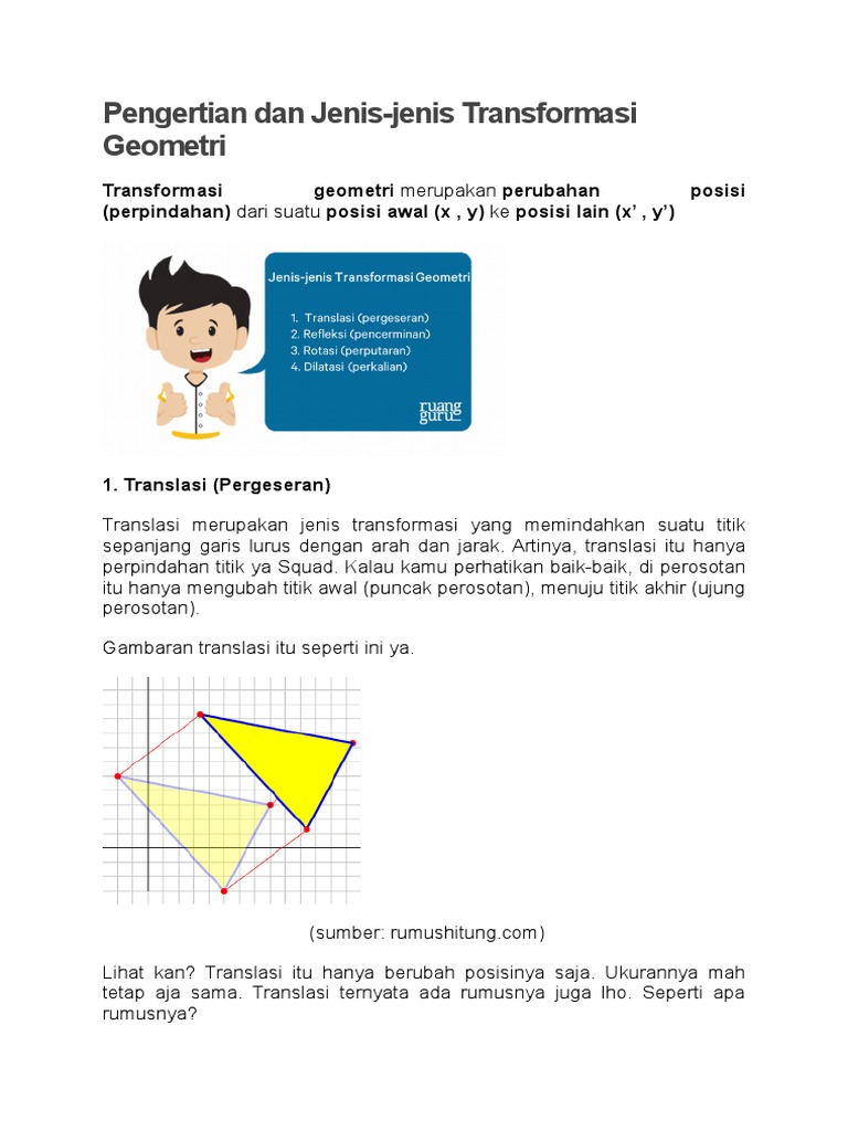 Transformasi Geometri dan Logika Matematika | PDF | Metode & Bahan Ajar
