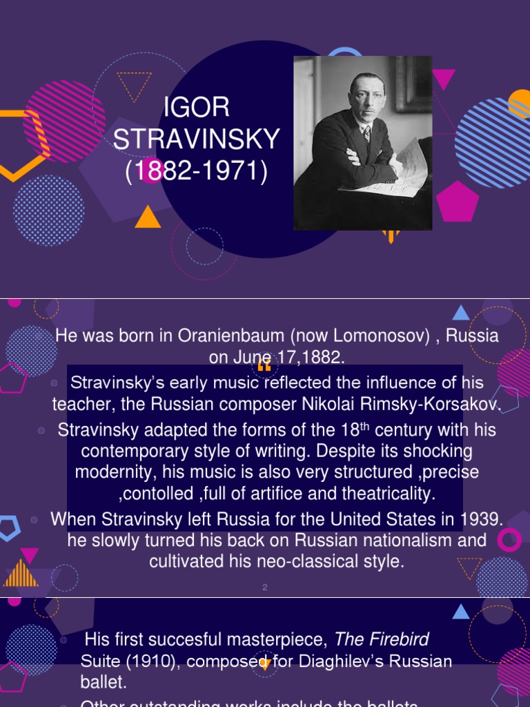 Stravinsky: Pioneer of 20th Century Music | PDF