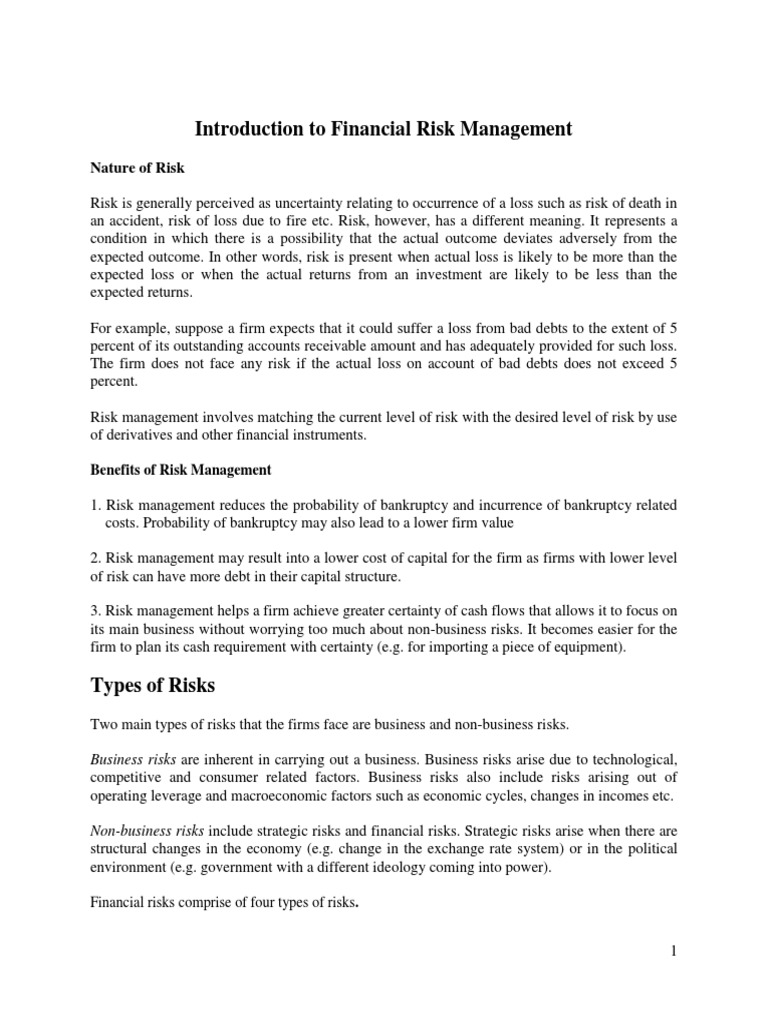 Introduction To FRM | PDF | Financial Risk | Market Liquidity