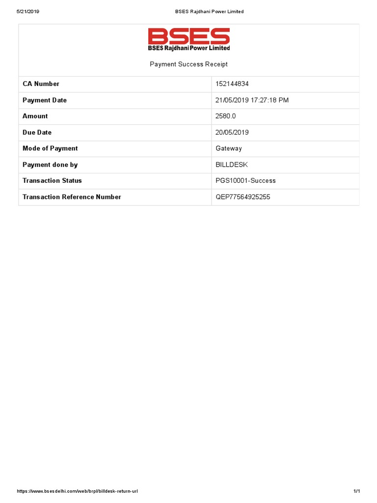 BSES Rajdhani Power Limited | PDF