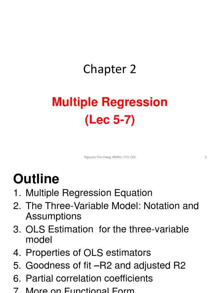 Multiple Regression for Economists | PDF | Coefficient Of Determination ...