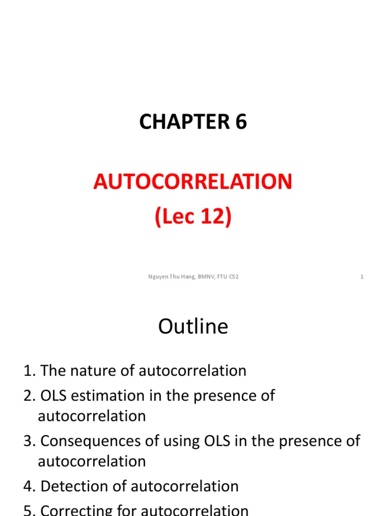 Autocorrelation in Time Series | PDF | Autocorrelation | Estimation Theory