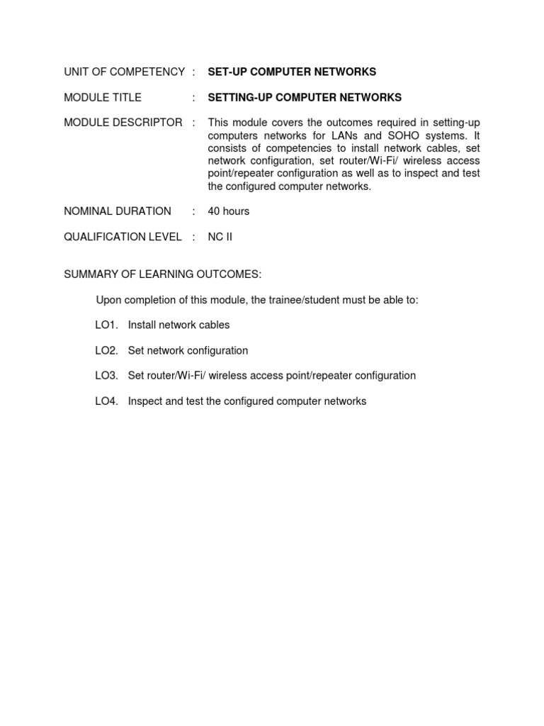 Set-Up Computer Networks Setting-Up Computer Networks | PDF | Wi Fi ...