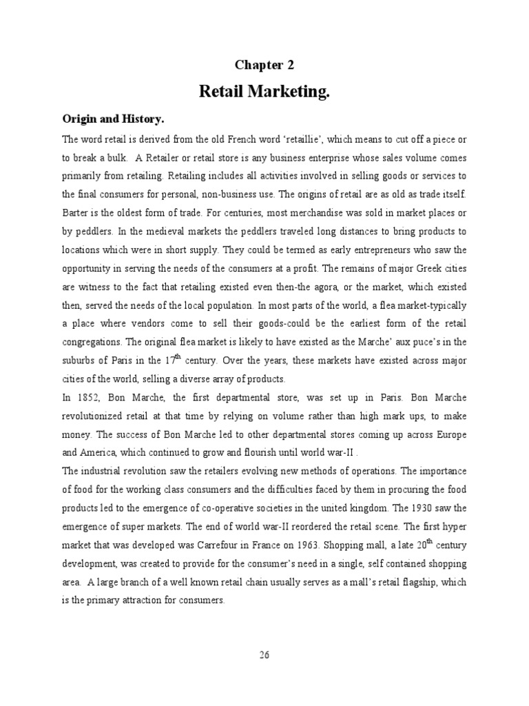 Retail Marketing.: Origin and History | PDF | Retail | Cooperative