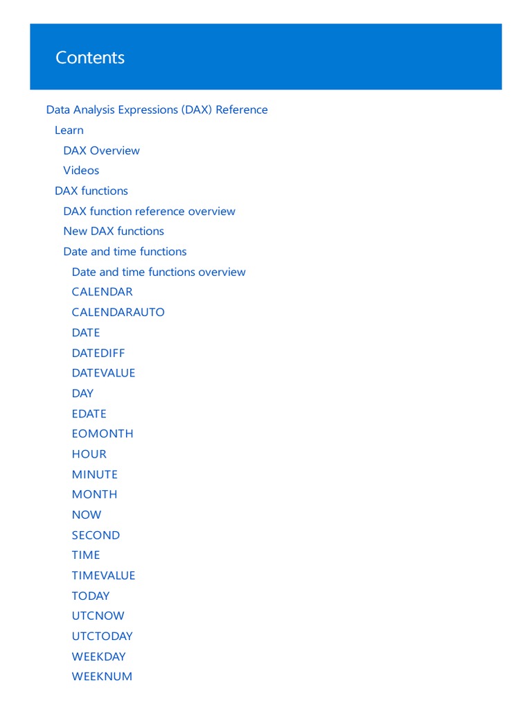 Dax PDF | PDF | Boolean Data Type | Function (Mathematics)