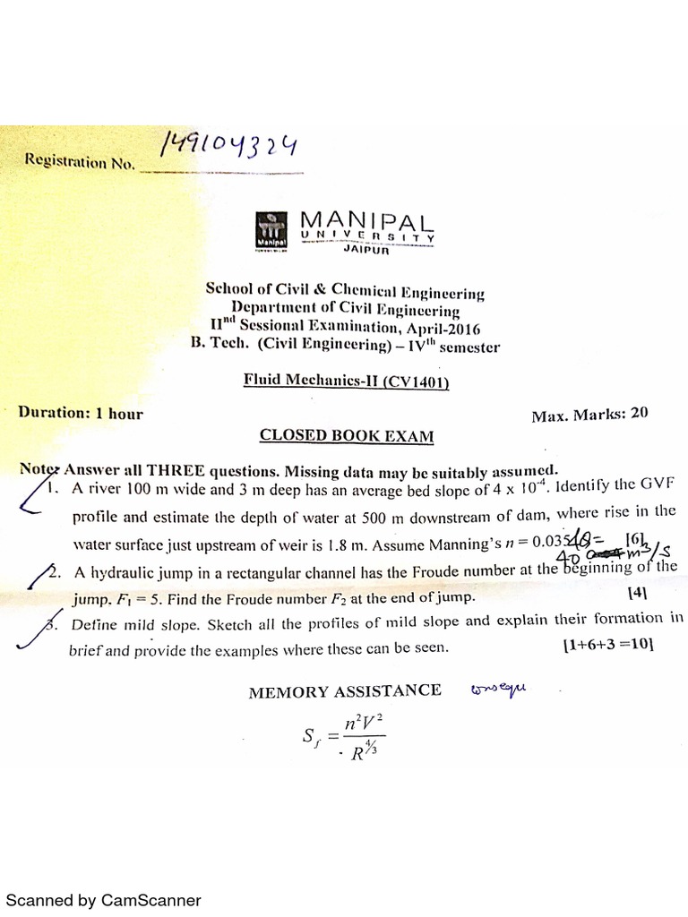 Manipal Question Papers | PDF