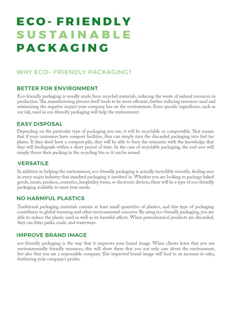 Eco-Friendly Packaging Insights | PDF | Packaging And Labeling | Recycling