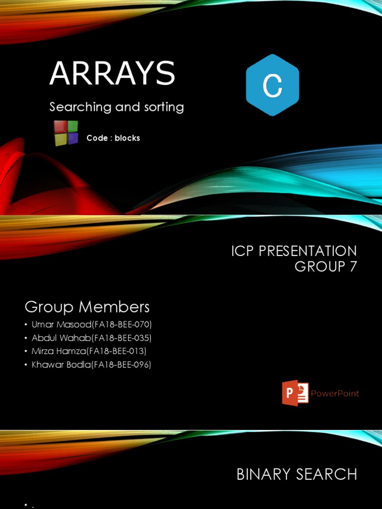 Arrays: Searching and Sorting | PDF | Array Data Structure | Integer ... Arrays: Searching and Sorting | PDF | Array Data Structure | Integer ...