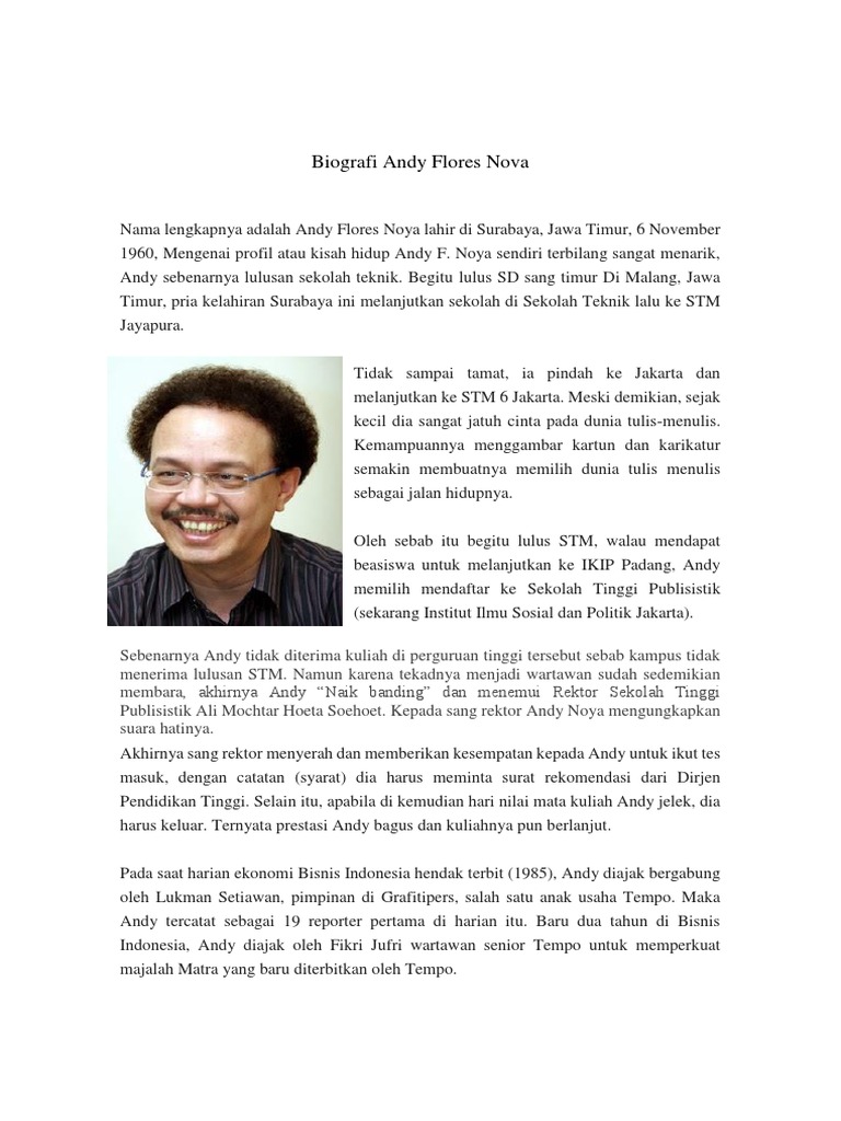 Biografi Andy Flores Nova | PDF