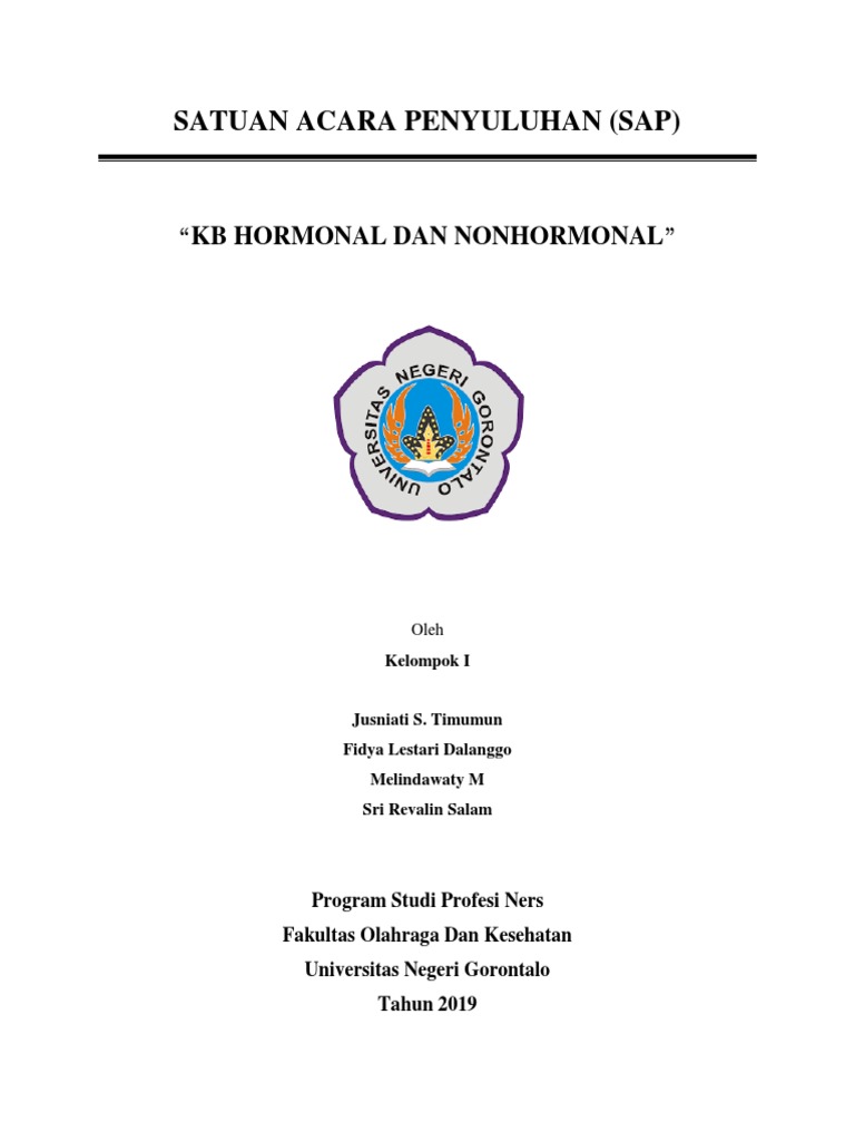 SAP KB Hormonal Dan Nonhormonal - Kel 1 | PDF