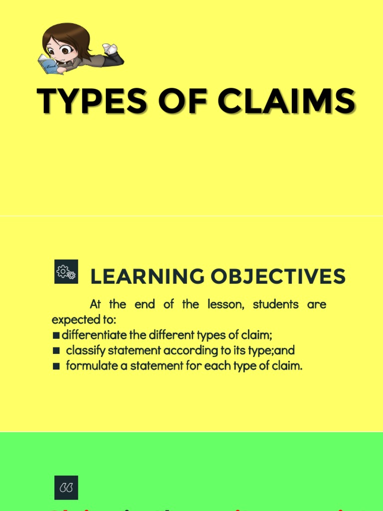 Types of Claims | PDF | Argument | Epistemology