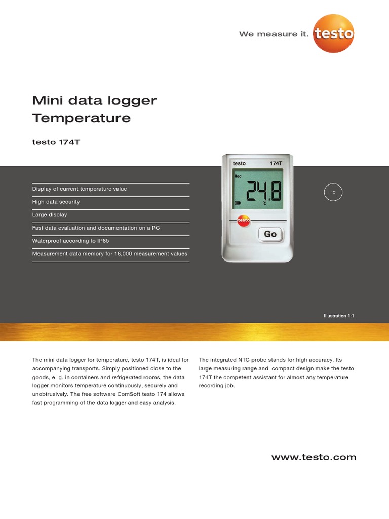 Data Logger Testo 174T | Download Free PDF | Calibration | Computing