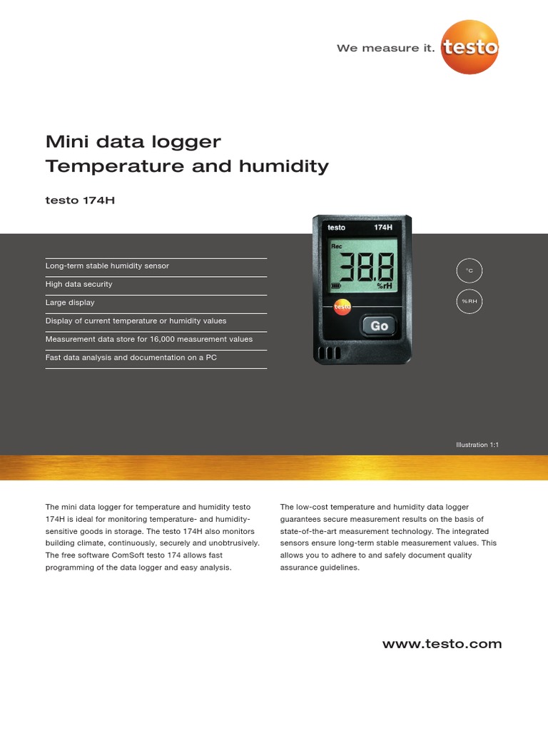 TESTO DATA LOGGER 174h | PDF | Sensor | Calibration