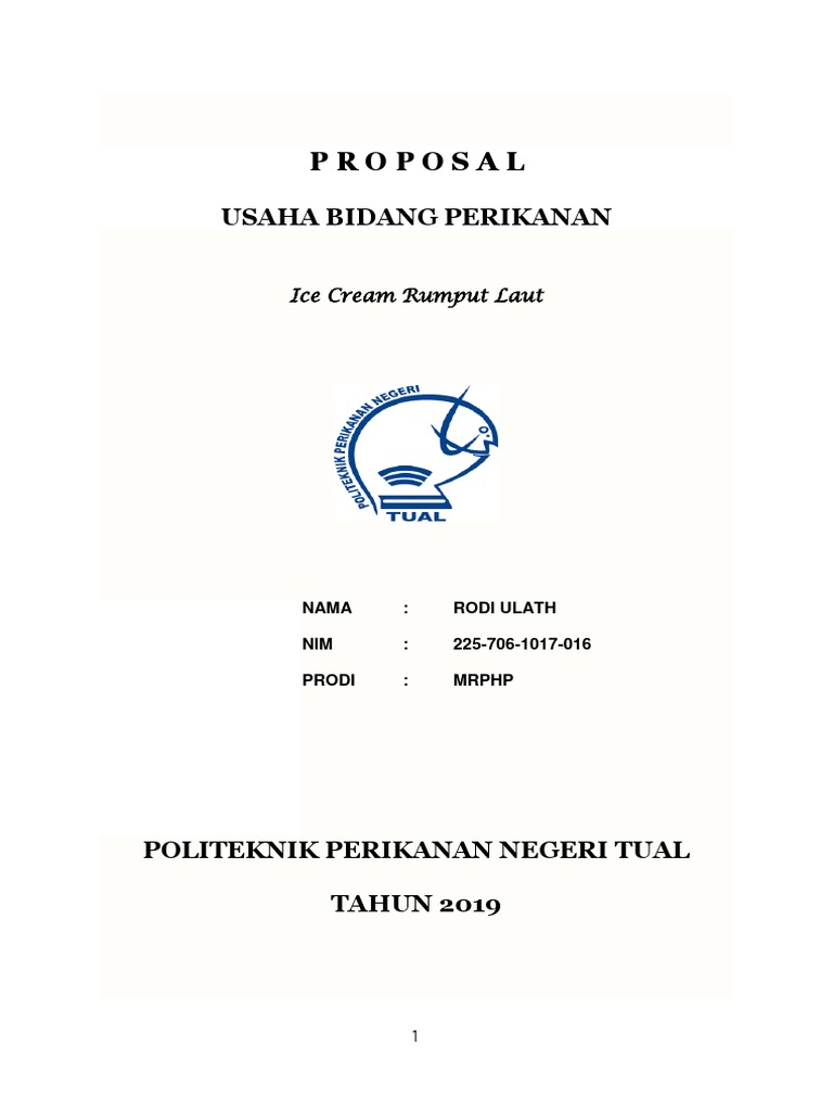 Proposal Mini Usaha Bidang Perikanan | PDF